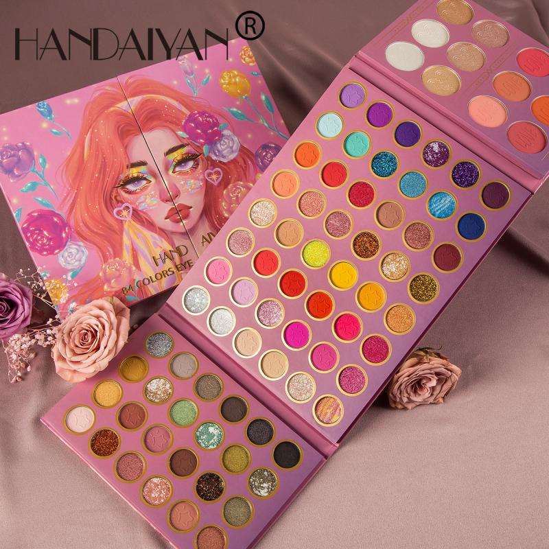 HANDAIYAN 84 Colors Eyeshadow Palette Waterproof - Shopping Spark
